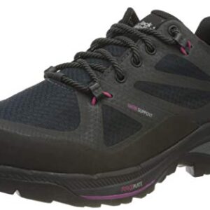 Jack Wolfskin Women's Force Striker Texapore Low Hiking Shoe Boot, Phantom/Pink, 10.5