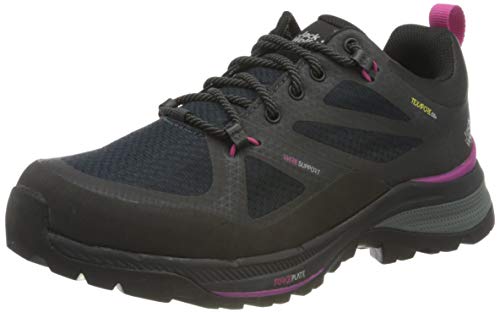 Jack Wolfskin Women's Force Striker Texapore Low Hiking Shoe Boot, Phantom/Pink, 10.5