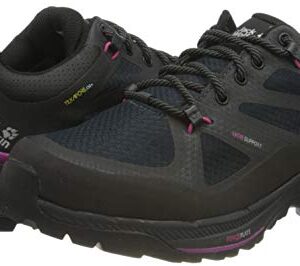 Jack Wolfskin Women's Force Striker Texapore Low Hiking Shoe Boot, Phantom/Pink, 10.5