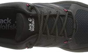 Jack Wolfskin Women's Force Striker Texapore Low Hiking Shoe Boot, Phantom/Pink, 10.5