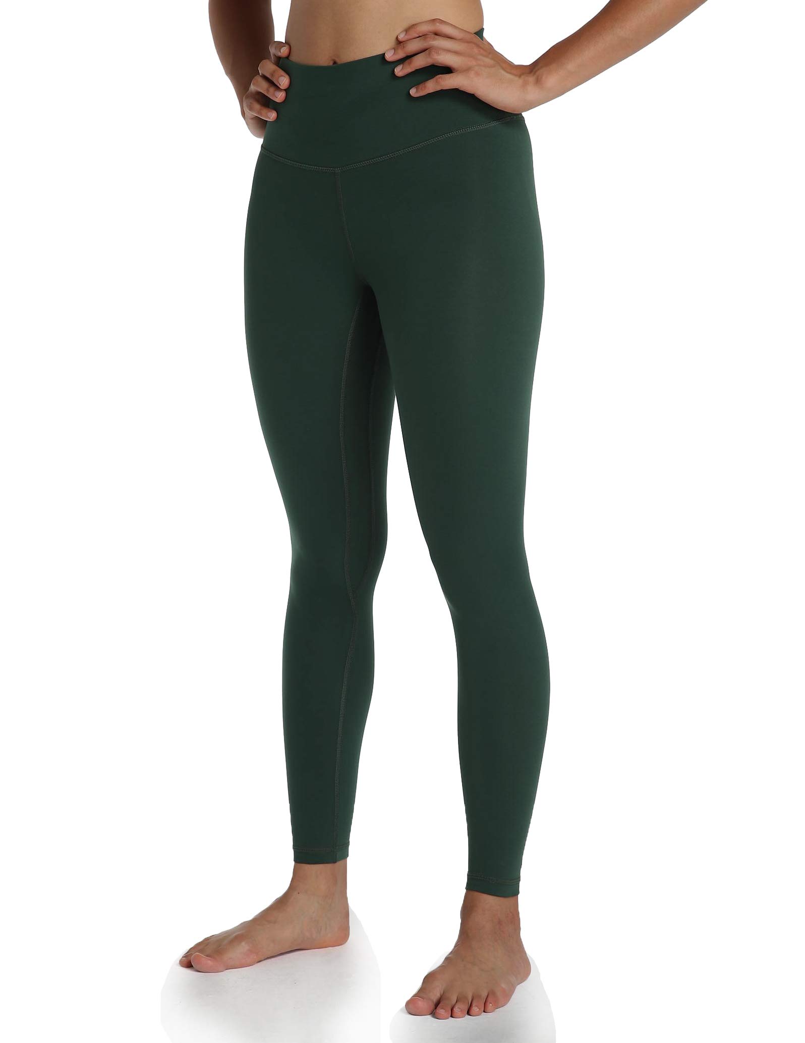 Colorfulkoala Women's High Waisted Tummy Control Workout Leggings Full Length Ultra Soft Yoga Pants 28" (M, Forest Green)