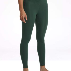 Colorfulkoala Women's High Waisted Tummy Control Workout Leggings Full Length Ultra Soft Yoga Pants 28" (M, Forest Green)