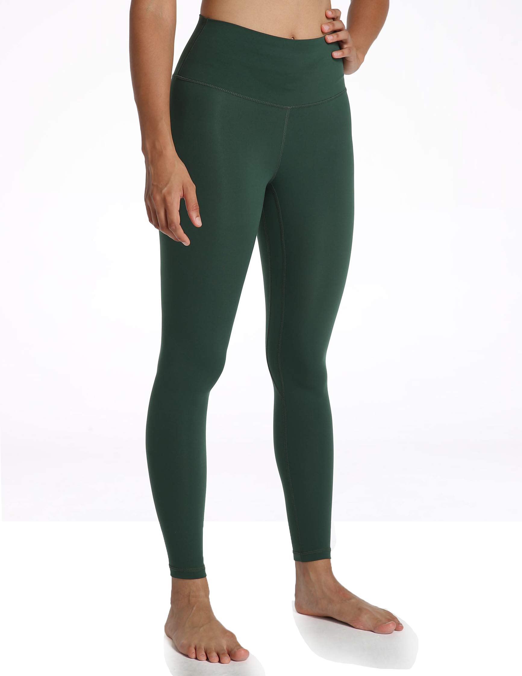 Colorfulkoala Women's High Waisted Tummy Control Workout Leggings Full Length Ultra Soft Yoga Pants 28" (M, Forest Green)