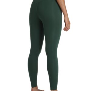 Colorfulkoala Women's High Waisted Tummy Control Workout Leggings Full Length Ultra Soft Yoga Pants 28" (M, Forest Green)