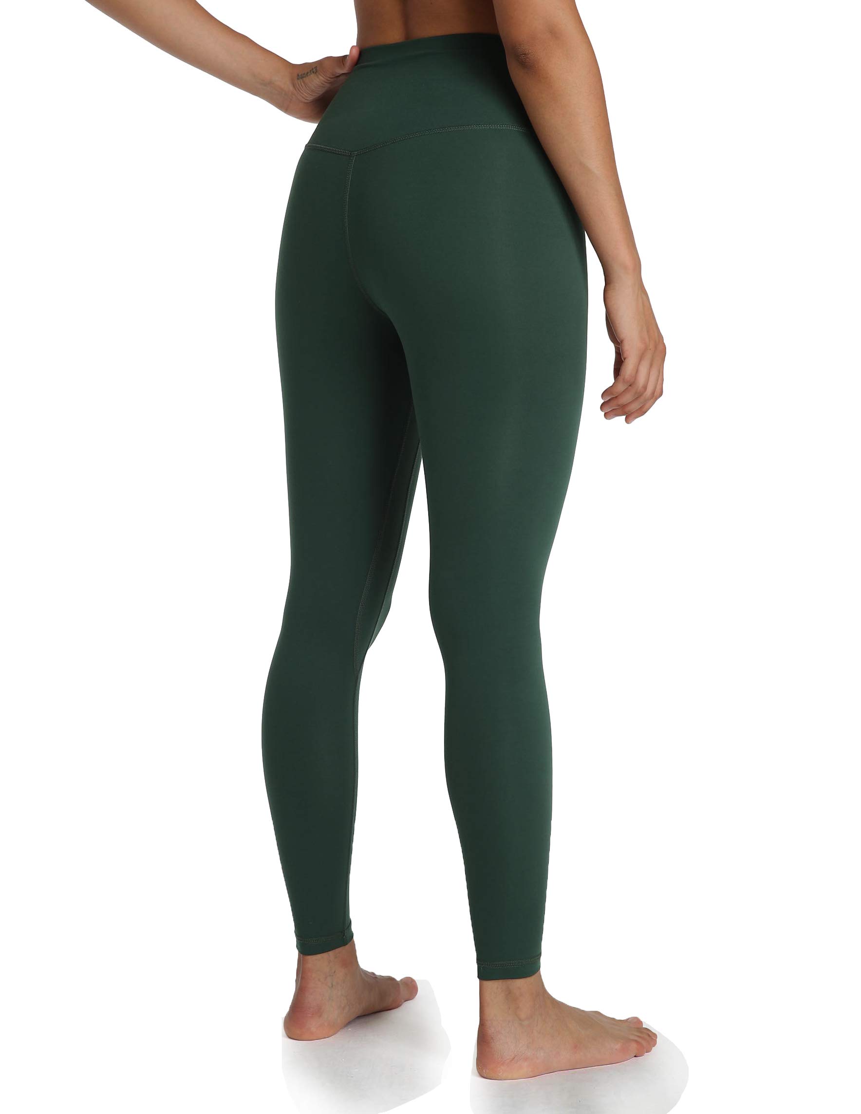 Colorfulkoala Women's High Waisted Tummy Control Workout Leggings Full Length Ultra Soft Yoga Pants 28" (M, Forest Green)