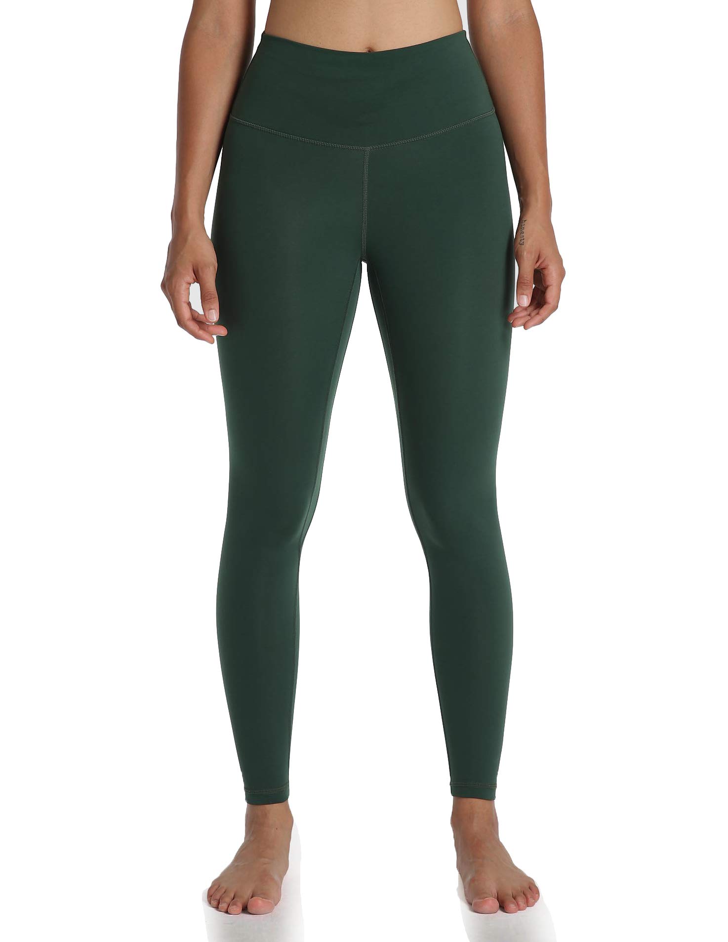 Colorfulkoala Women's High Waisted Tummy Control Workout Leggings Full Length Ultra Soft Yoga Pants 28" (M, Forest Green)