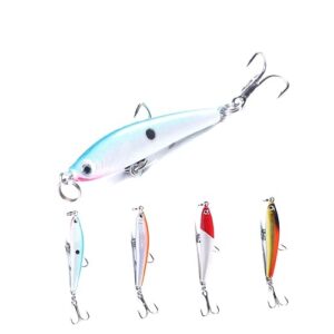 BESPORTBLE 5pcs Knotty Fish Bait Baits Fishing Accessories Slow Sinking bass Lure Perch Pike Walleye Trout Fake Fishing Lures Swimbait Treble Multi Jointed Bass Bait submerged Fish Hook