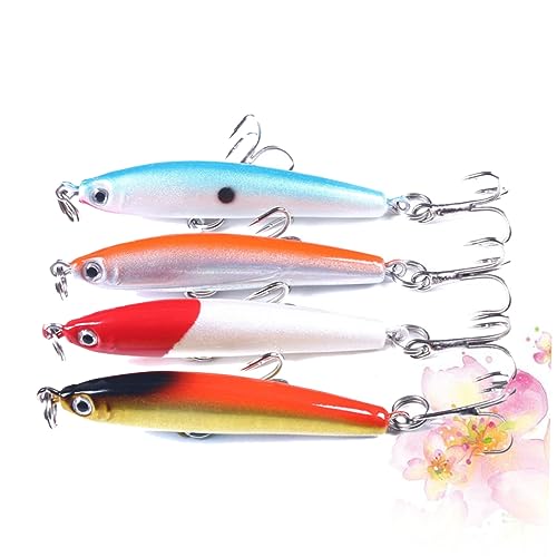 BESPORTBLE 5pcs Knotty Fish Bait Baits Fishing Accessories Slow Sinking bass Lure Perch Pike Walleye Trout Fake Fishing Lures Swimbait Treble Multi Jointed Bass Bait submerged Fish Hook