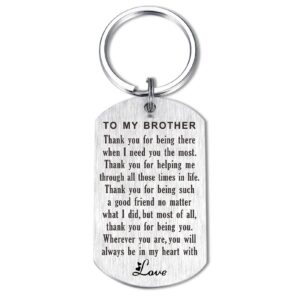 gifts for brother - brother birthday gifts - wherever you are you will always be in my heart - brother birthday christmas graduation keychain necklace