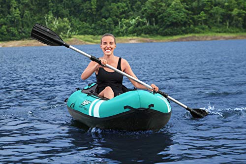 Bestway Hydroforce Ventura Kayak 1 Person Set, Inflatable Boat Set with Hand Pump, Paddle and Storage Bag, Multiple Styles, Light Blue