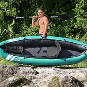 Bestway Hydroforce Ventura Kayak 1 Person Set, Inflatable Boat Set with Hand Pump, Paddle and Storage Bag, Multiple Styles, Light Blue