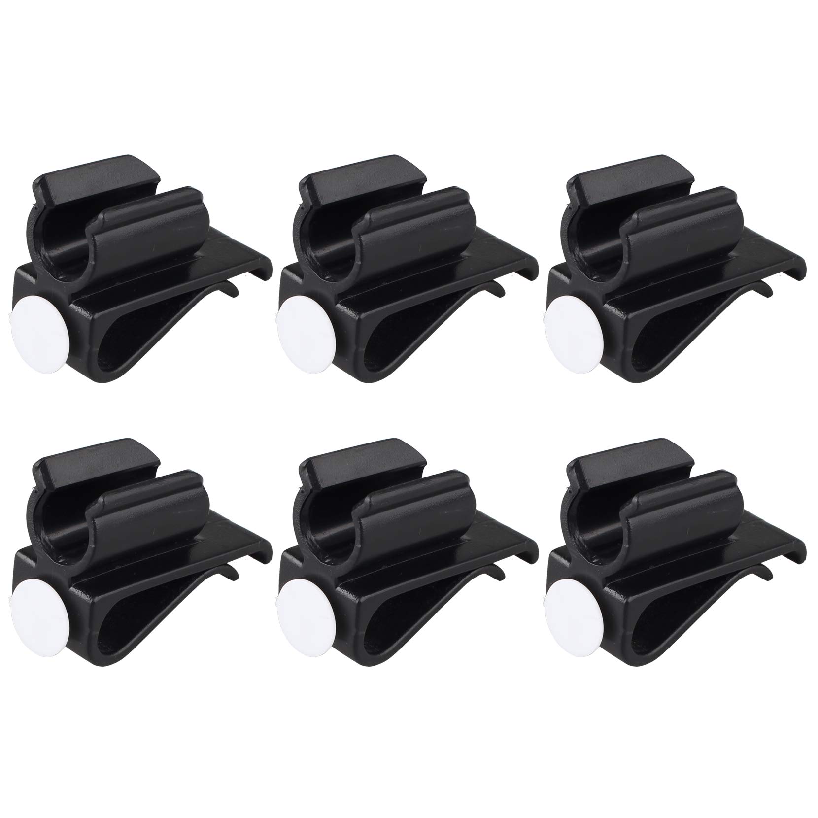 Futheda 6PCS Golf Club Bag Clip on Putter Clamp Holder Golf Putter Clip Putting Organizer with Ball Markers Accessories - Black