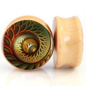 serynow wood ear gauges plugs and tunnels 8mm-25m ear stretcher expander saddle plug piercing jewelry (00g (10mm))