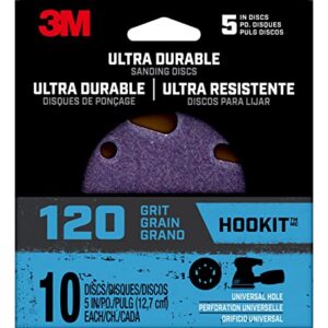 3M DISC5IN10PK120 Sanding Discs, 5 inch, Purple