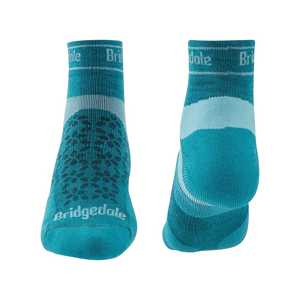 Bridgedale Womens Trail Run Ultralight T2 Merino Performance Ankle, Teal, Medium