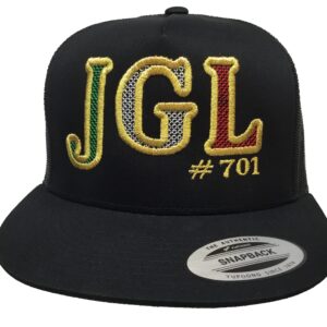 Mexico JGL Gold El Chapo Guzman hat Black mesh Snapback