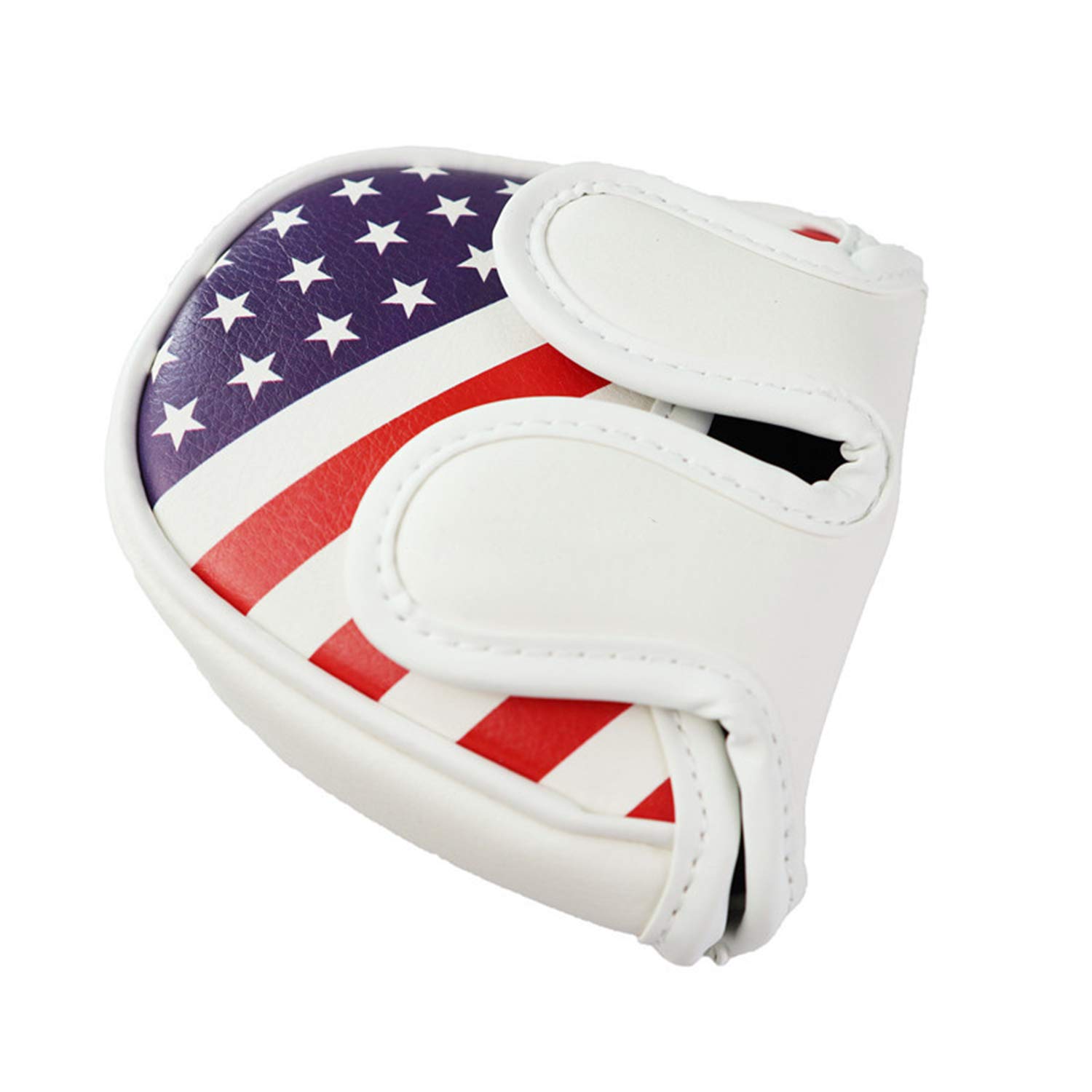 LOXASUM Golf Putter Headcover Mallet Leather USA Flag Replacement Covers