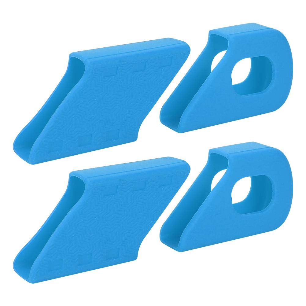 Bike Crank Protector, 4PCS Bike Crank Sleeve Arm Boots Protector Dust Proof Cover for Mountain Bike(Blue)