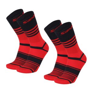 santic cycling socks for men & women running hiking soccer socks crew athletic anklets