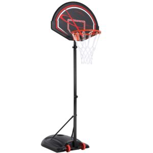 topeakmart 7-9ft portable basketball hoops & goals removable youth basketball hoop system stand for youth outdoors indoor play height adjustable