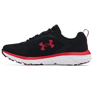 under armour mens charged assert 9 marble running shoe, black(001 red, 10 us