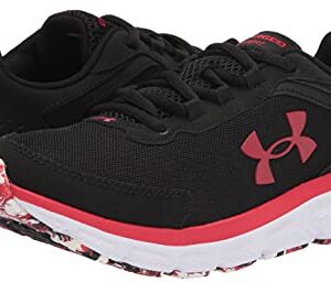 Under Armour Mens Charged Assert 9 Marble Running Shoe, Black(001 Red, 10 US