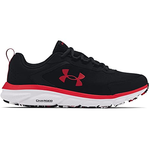 Under Armour Mens Charged Assert 9 Marble Running Shoe, Black(001 Red, 10 US