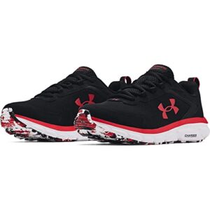 Under Armour Mens Charged Assert 9 Marble Running Shoe, Black(001 Red, 10 US