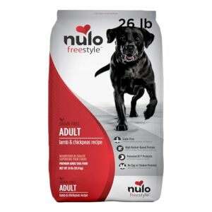 nulo freestyle adult dog food, premium all natural grain-free dry small kibble dog food, with bc30 probiotic for healthy digestion, and high animal-based protein with no chicken or egg alternatives