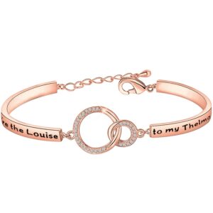 bobauna thelma and louise bracelet you're the louise/thelma to my thelma/louise friendship jewelry moving away gift for bff sister (louise thelma bracelet rg)