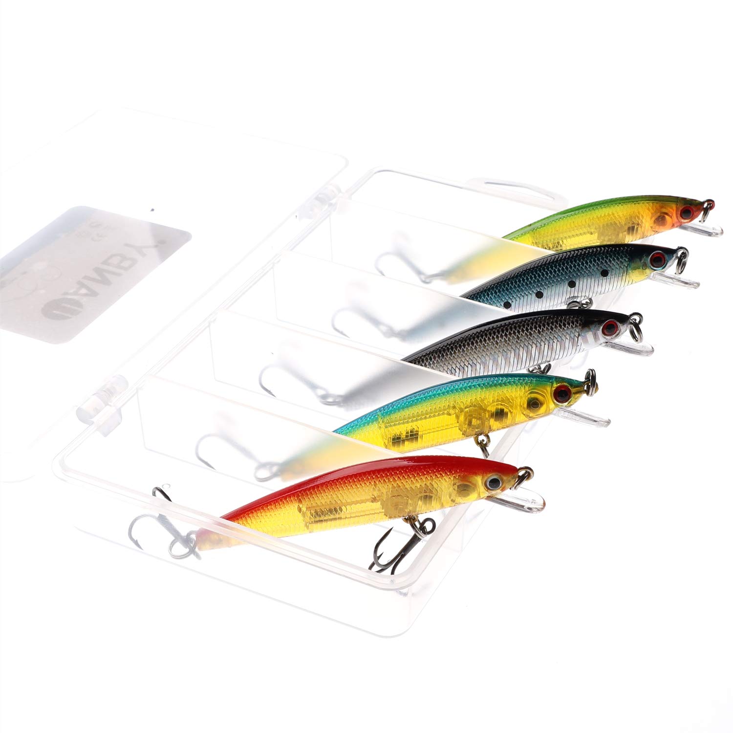 WANBY Proven Explosive Color Special Minnow Swimbait Vibrating Jigging Freshwater Saltwater Fishing Lures with Hook Fishing Tackle for Trout Bass Salmon