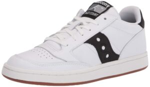 saucony unisex adult jazz court sneaker, white/black, 8 women men us