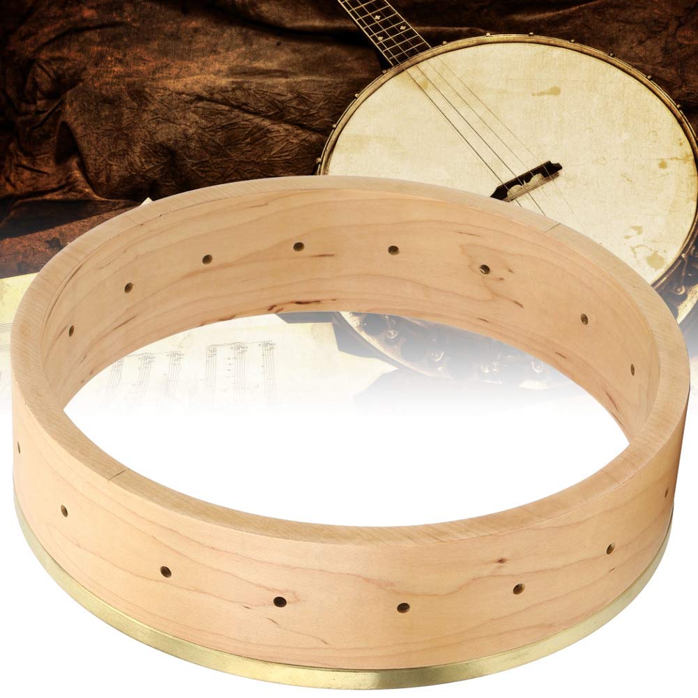 Banjo Rim Ring,11 Inch Maple Wood Banjo Rim for Banjo Parts