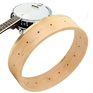 Banjo Rim Ring,11 Inch Maple Wood Banjo Rim for Banjo Parts