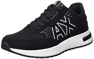 a|x armani exchange men's colorblock fashion sneakers, black, 9