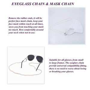 KAI Top Mask Lanyard Chain Face Mask Holder Chain Freshwater Pearl Eyeglasses Chain Sunglasses Chain for Women Girls Men