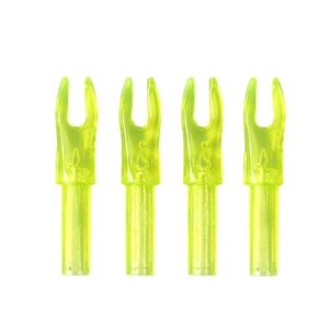 ameyxgs 50 pack archery arrow nocks plastic arrow nocks tails for id 4.2mm arrow shaft carbon arrow end accessories (yellow)