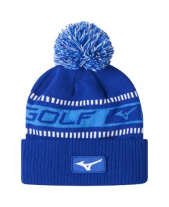 mizuno tour knit pom winter hat, one size fits all, staff