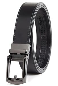 carlo fellini mens belt genuine leather ratchet belt - dress belts for men slide belt for men