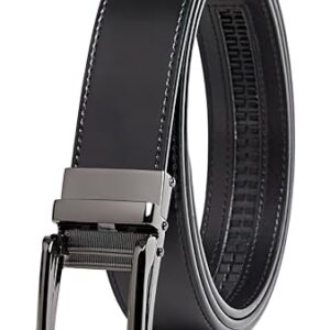 Carlo Fellini Mens Belt Genuine Leather Ratchet Belt - Dress Belts For Men Slide Belt for Men