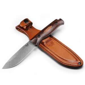 benchmade - saddle mountain 15002 hunting knife with wood handle (15002)