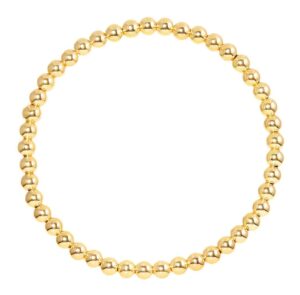 14k gold filled beaded ball bracelet, 4mm, dainty layering jewelry, stacking stretch bracelets (6)