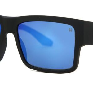 SPY Cyrus Matte Blk Happy Drk Gry Grn Polar w/Drk Blue Mirror