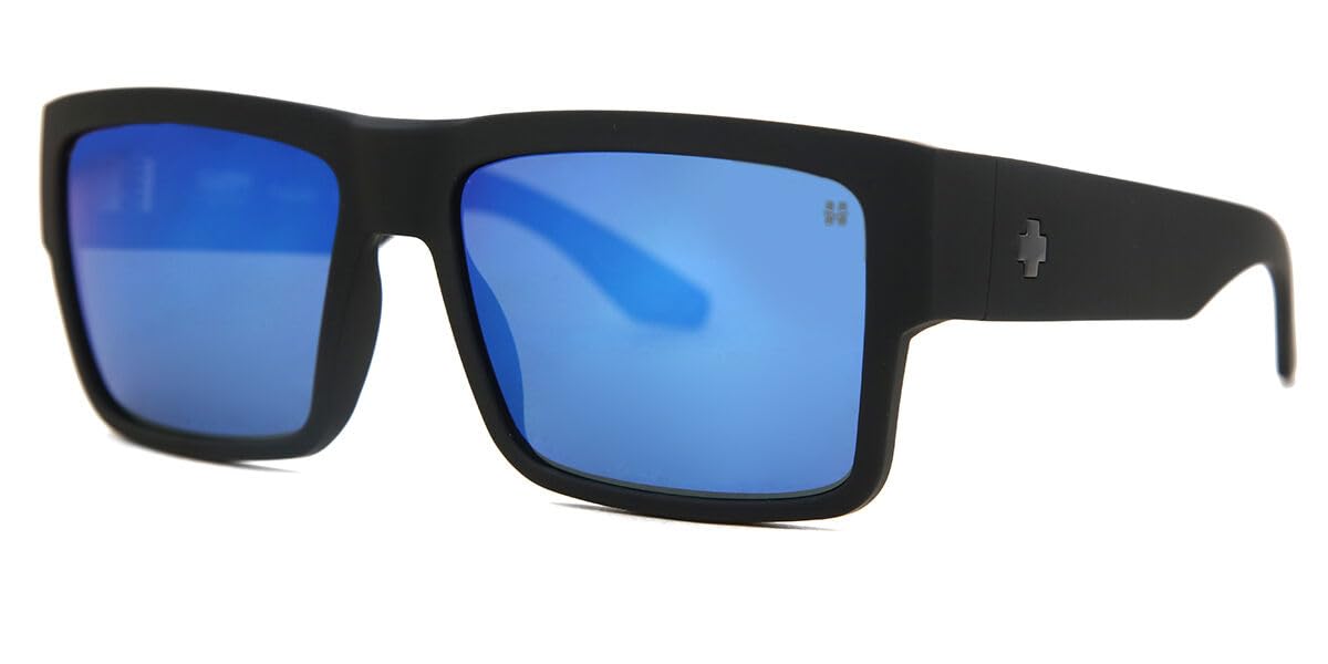 SPY Cyrus Matte Blk Happy Drk Gry Grn Polar w/Drk Blue Mirror