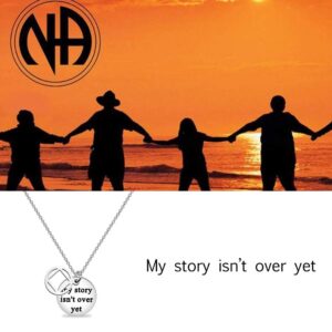 KUIYAI NA Necklace My Story isn’t Over Yet Necklace Sobriety Gift Recovery NA Narcotics Anonymous Birthday Gift NA Necklace (NA Necklace)