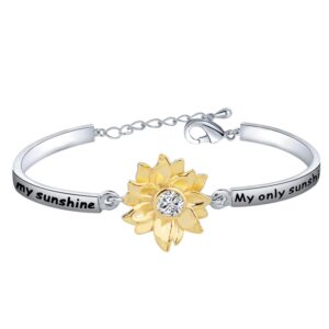 cenwa you are my sunshine zircon bracelet sun jewelry sunshine bracelet girlfriend gift, fiance mother daughter sunshine jewelry (sunshine br s)