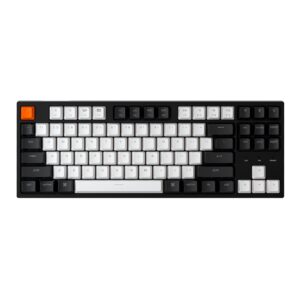 keychron c1 mac layout wired mechanical keyboard, gateron g pro brown switch, tenkeyless 87 keys abs keycaps computer keyboard for windows pc laptop, rgb backlight, usb-c type-c cable