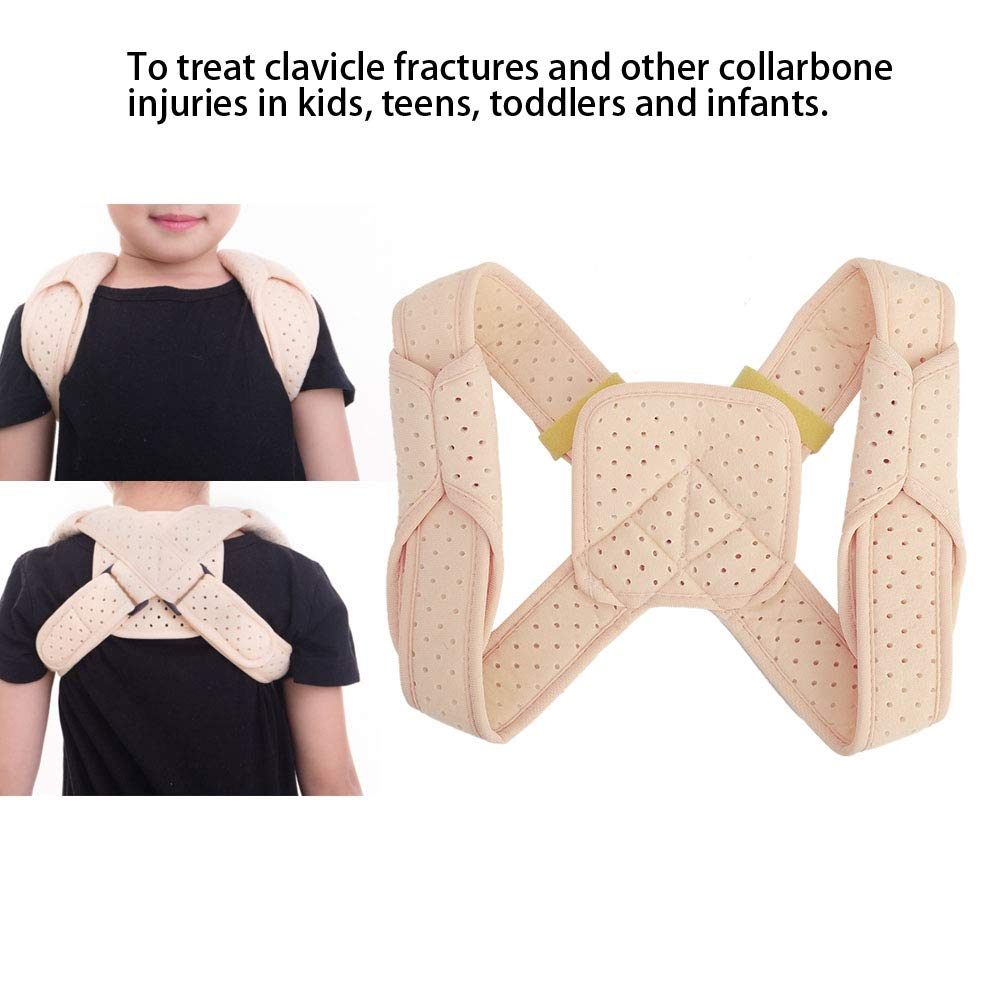 Clavicle Support, Clavicle Brace & Posture Corrector, Kids Back Brace Shoulder Belt for Injuries & Fractures and Shoulder Support Strap for Upper Back Straightening