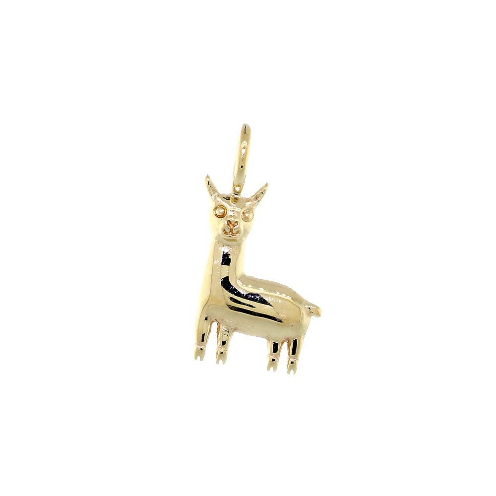 13mm Peru Llama Charm in 18k Yellow Gold