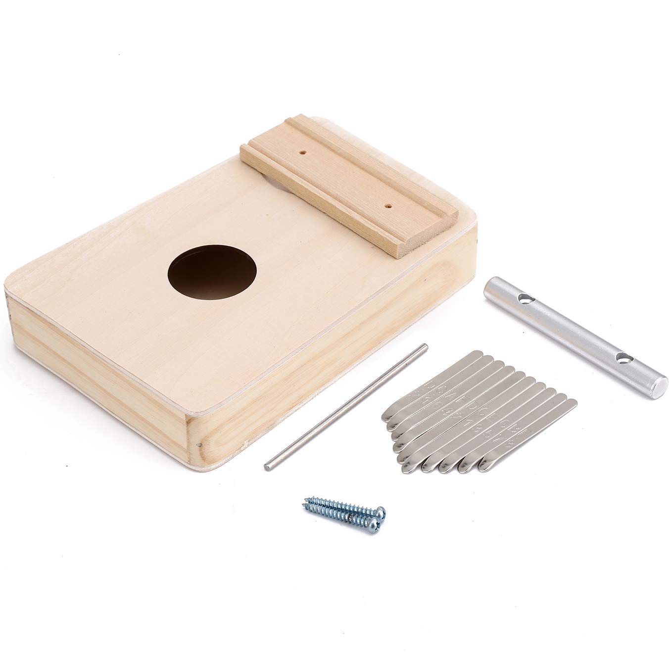 DIY 10 Keys Kalimba Thumb Piano - Make Your Own Kalimba Look, Wooden Small Kalimba for Birthday Gift Adult Kids Students Beginners